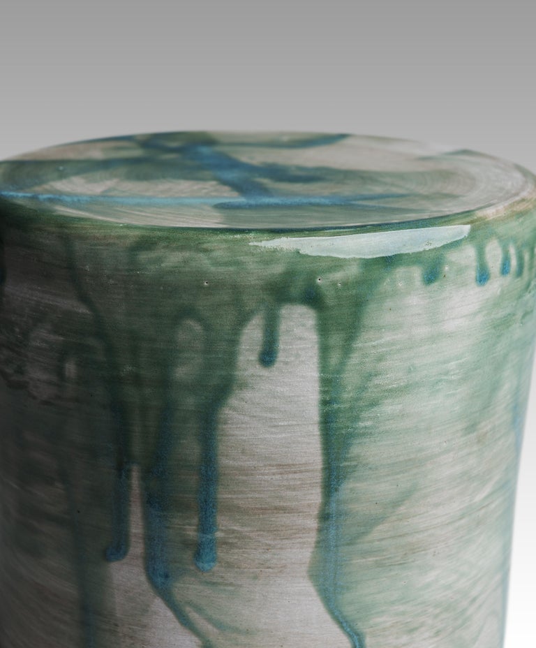 ST60 Glazed Stoneware Stool by Pascale Girardin For Sale at 1stDibs