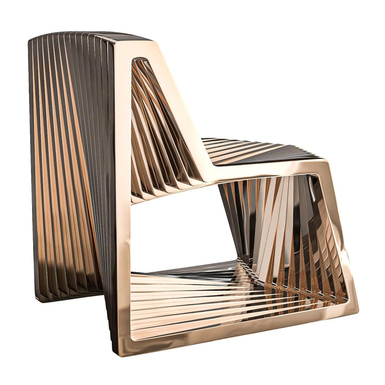 "Stabilità" Club Chair with Bronze, Istanbul For Sale at 1stDibs