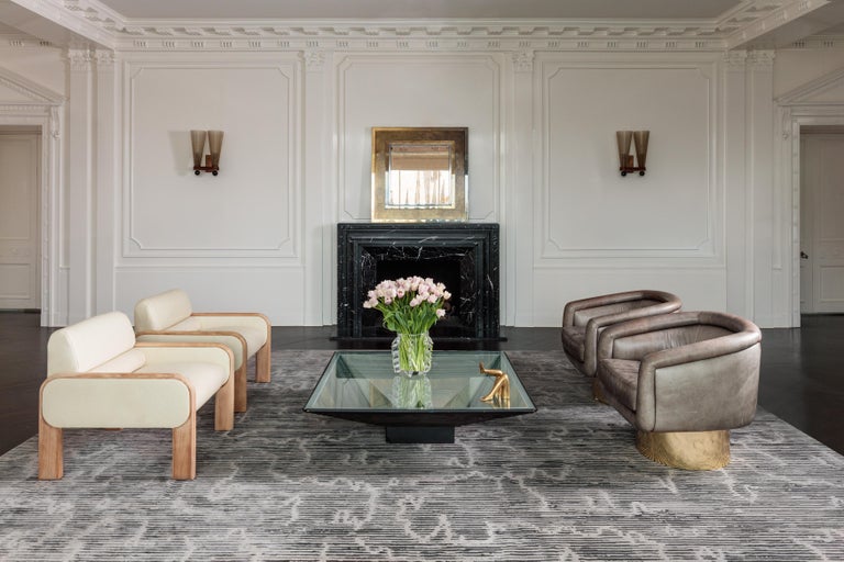 Staccato Steel Hand-Knotted 6x4 Rug in Wool and Silk by Kelly Wearstler ...
