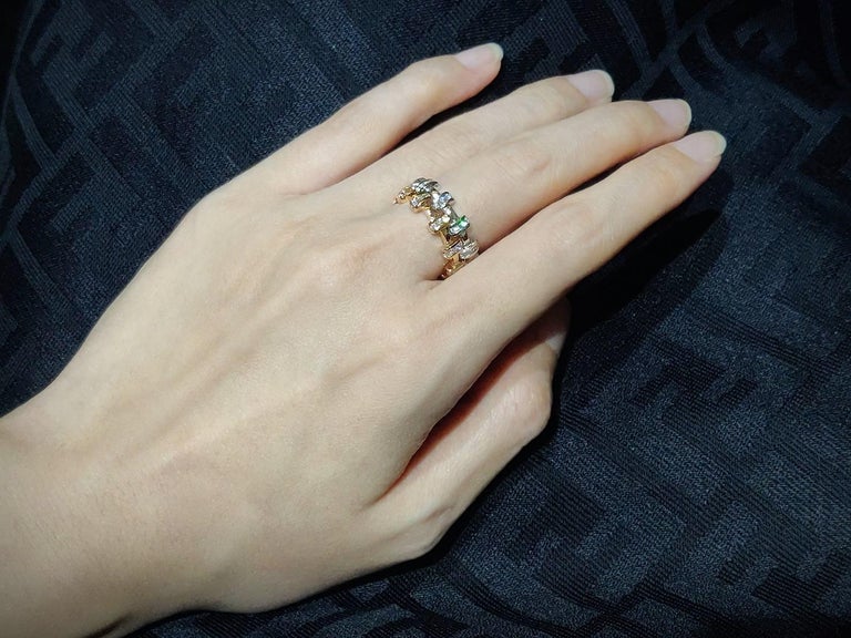 Stackable Diamond Tabby Weave All Rounder 18K White Gold Band Ring For ...