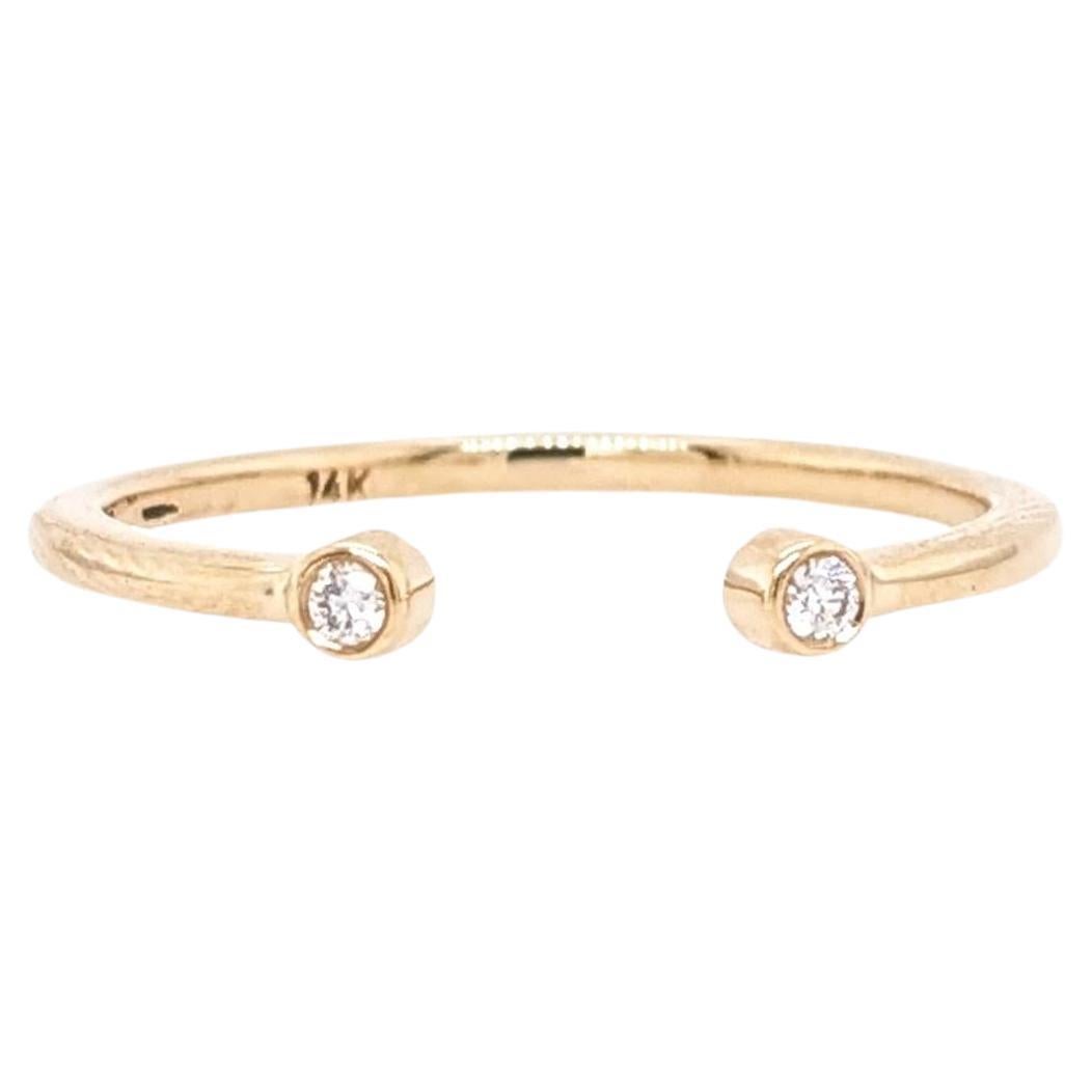 Diamond Chevron V Shaped Stackable Diamond Ring in 14k Solid Gold For Sale at 1stDibs