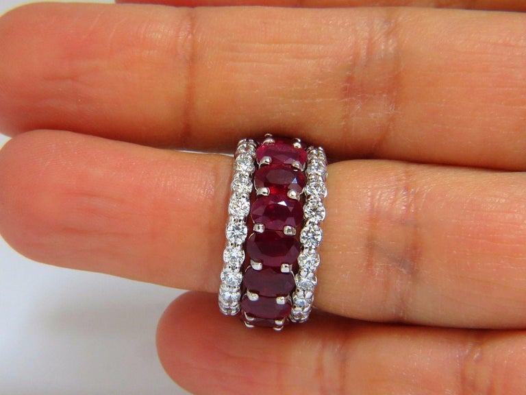 Stackable Ruby Diamonds eternity Ring 14kt Natural Vivid Reds Stacking 13.54ct at 1stDibs
