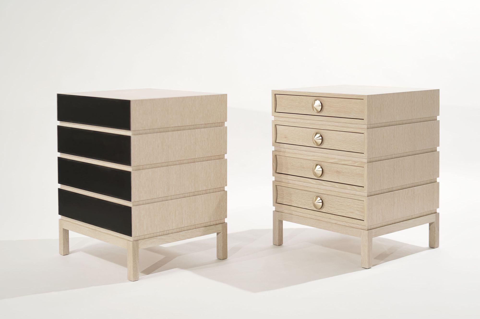 Stacked Bedside Tables in Limed Oak by Stamford Modern For Sale at 1stDibs