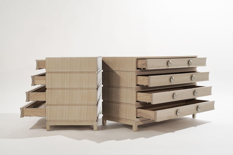 Stacked Commodes in Cerused Oak by Stamford Modern For Sale at 1stDibs