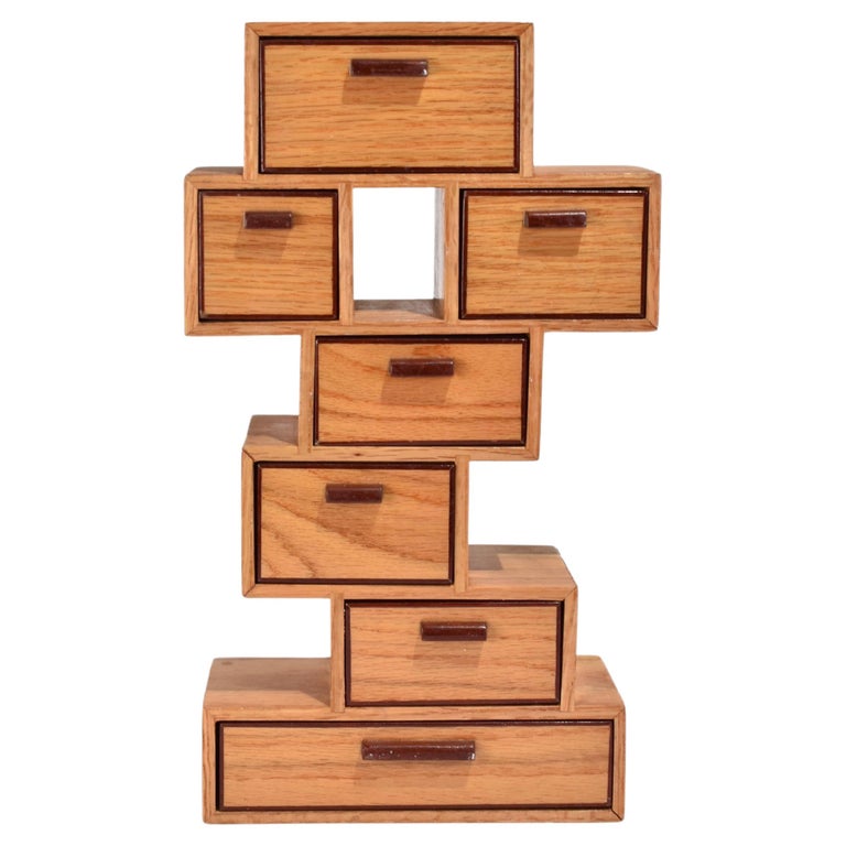 Stacked Wooden Jewelry Box at 1stDibs