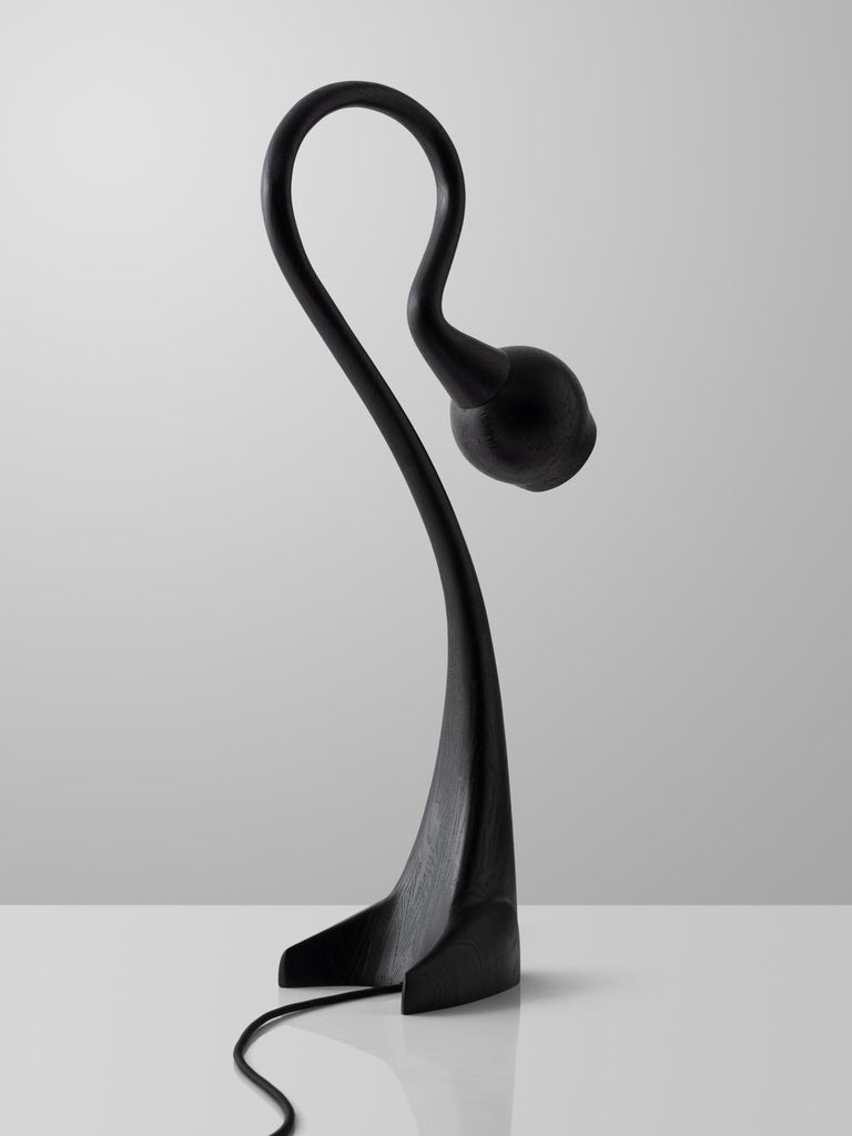 STACKED Wooden Tabletop Light No.2, shown in Ebonized Ash, Available ...