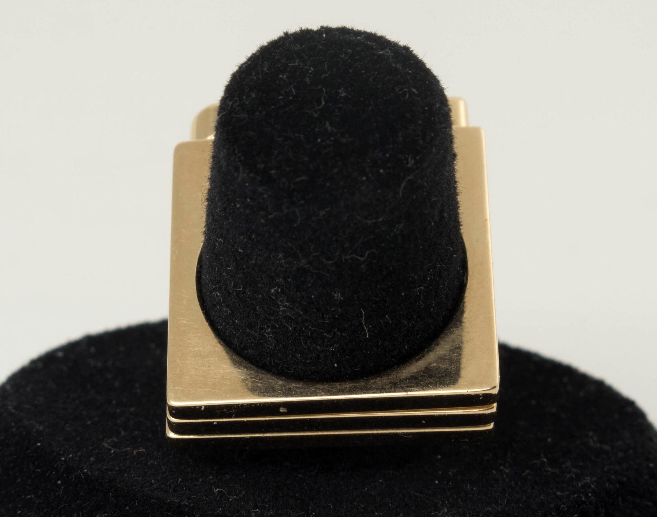 Lee Marraccini Square Stacking Rings in 14 Karat Gold, Set of Three at ...