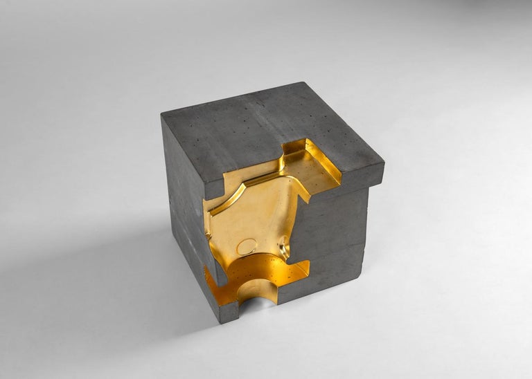 Stacklab, "Gold Cube", Contemporary Side Table, Canada, 2016 For Sale ...