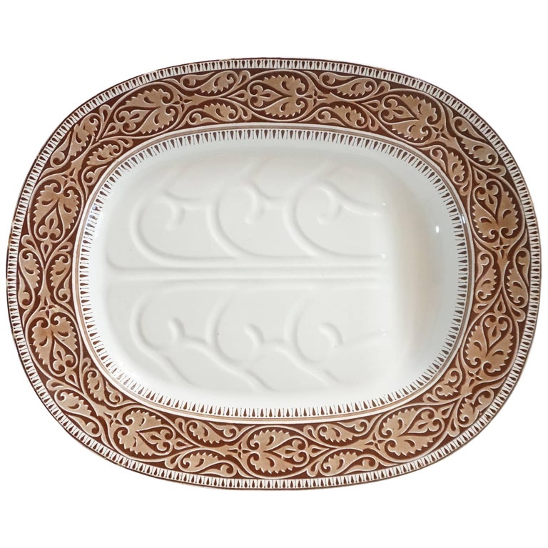 Staffordshire Brown Transferware Well-and-Tree Platter, England, 1859 ...