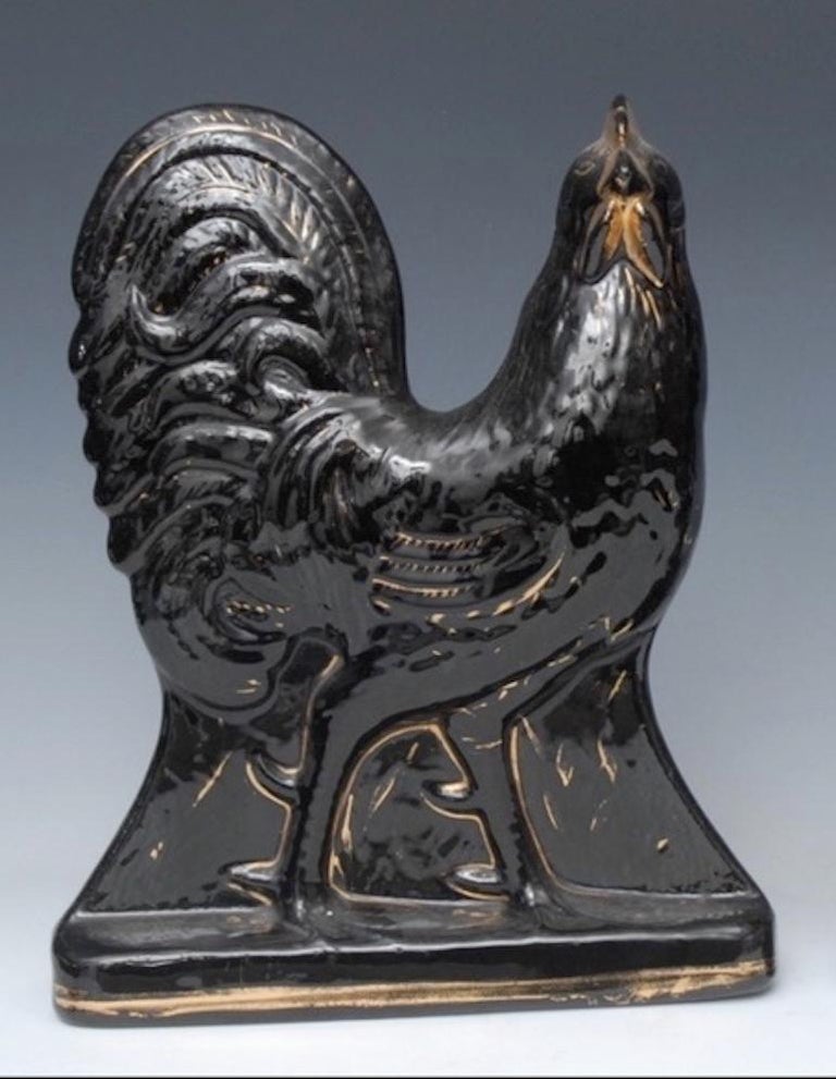 Staffordshire Jackfield Black Cockerels Lady Cavendish's Estate ...