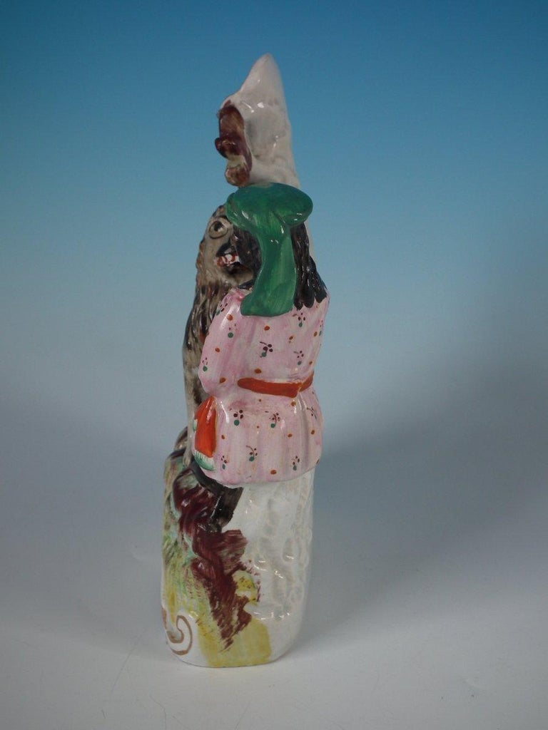 Staffordshire Macombo and Lion Spill Vase at 1stDibs