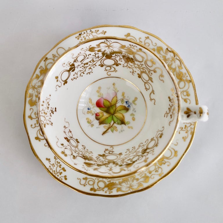 Staffordshire Porcelain Tea Service, White and Gilt, Rococo Revival ...