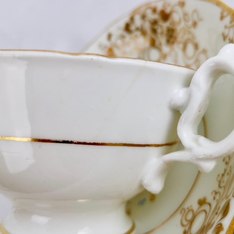 Staffordshire Porcelain Tea Service, White and Gilt, Rococo Revival ...