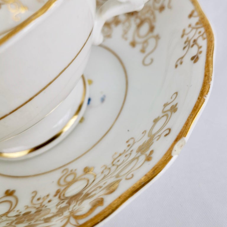 Staffordshire Porcelain Tea Service, White and Gilt, Rococo Revival ...