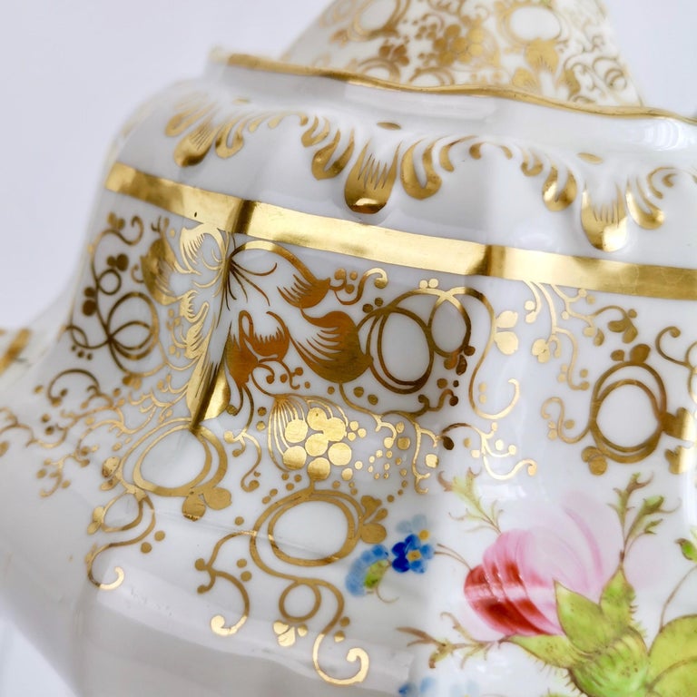 Staffordshire Porcelain Tea Service, White and Gilt, Rococo Revival ...