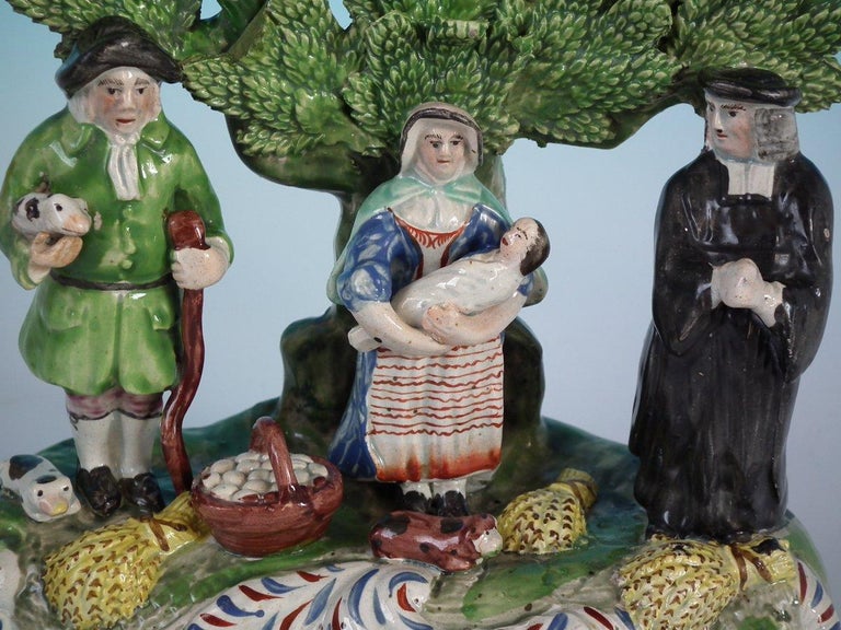 Staffordshire Pearlware Bocage Tythe Pig Group at 1stDibs