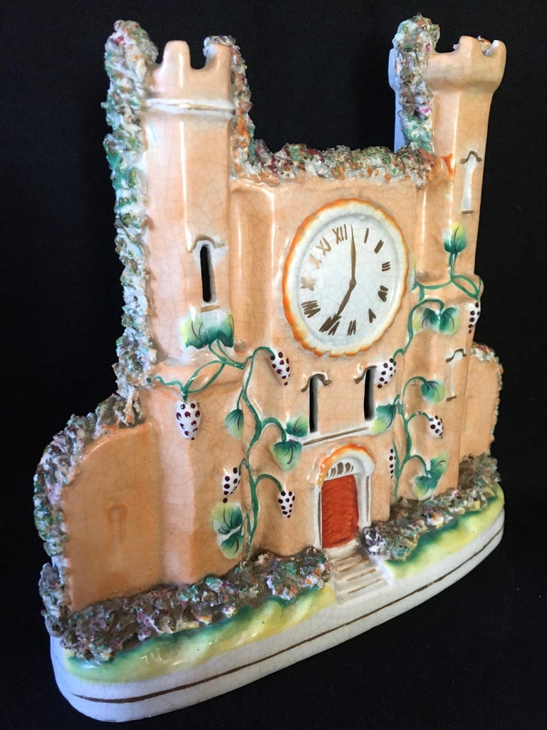 Staffordshire Pottery Castle Figure, circa 1880 at 1stDibs