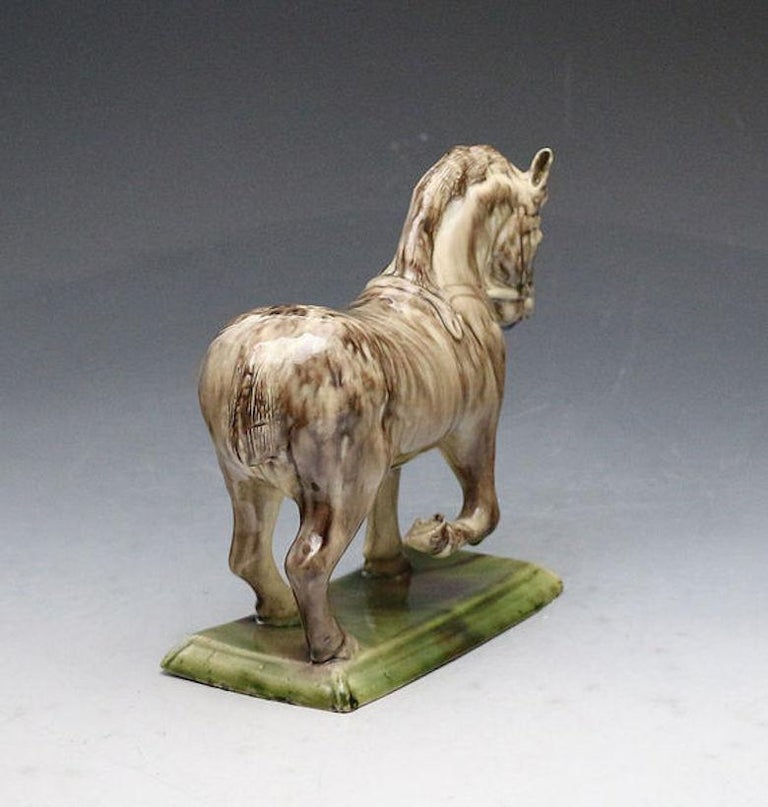 Staffordshire Pottery Figure of a Suffolk Punch Horse by Ralph Wood ...