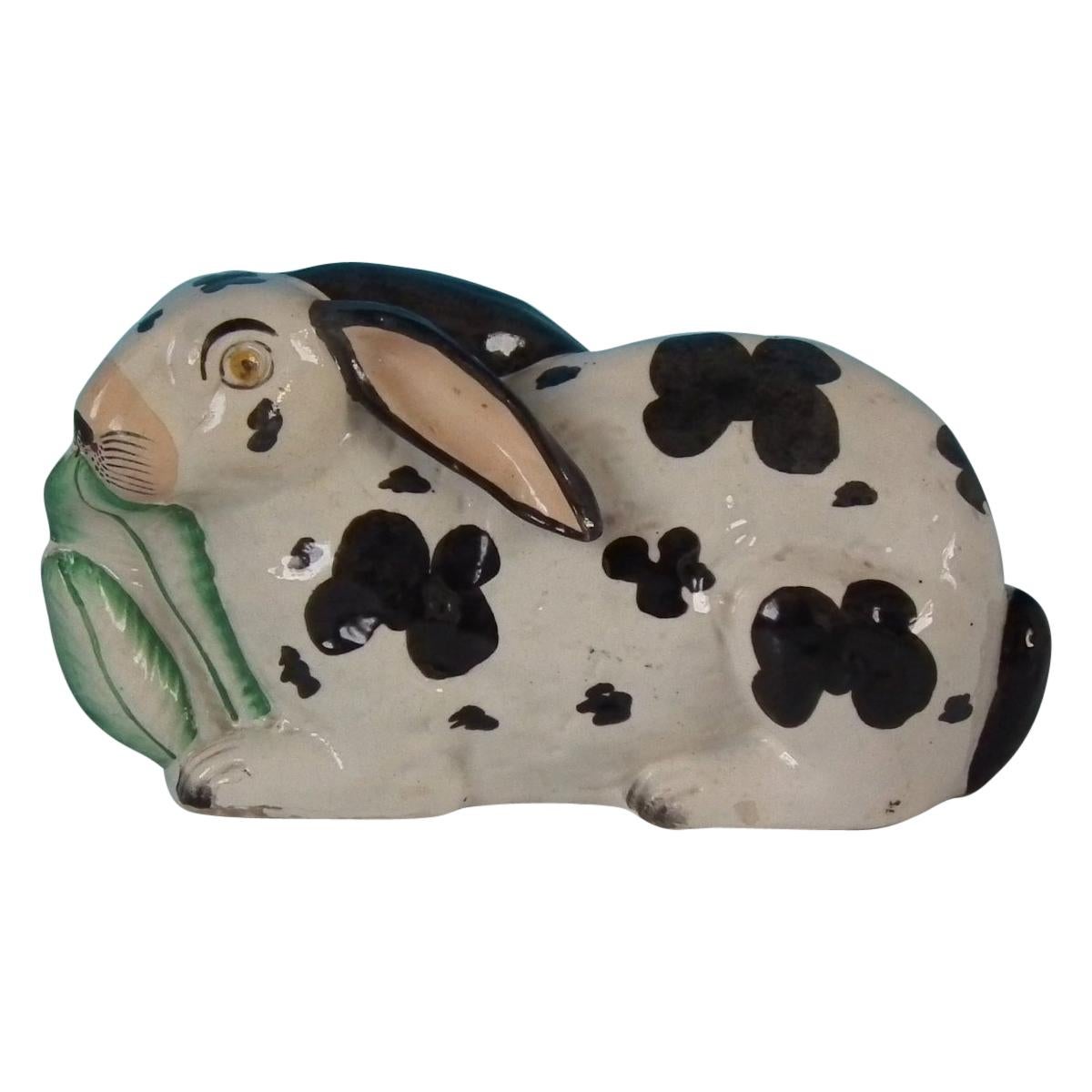 Staffordshire Pottery Rabbit Eating Lettuce at 1stDibs | staffordshire ...