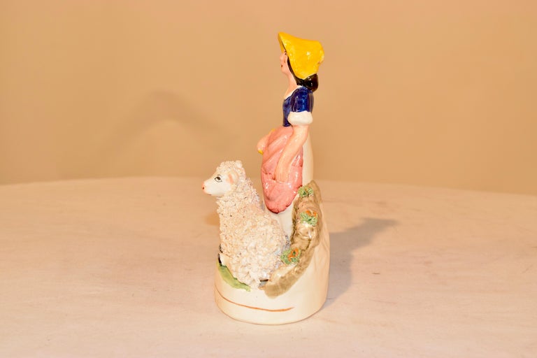 Staffordshire Shepherdess Figure, C. 1960 For Sale at 1stDibs