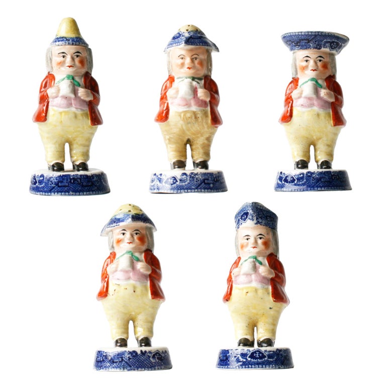 Staffordshire Toby Figural Condiment Set, circa 1820 at 1stDibs