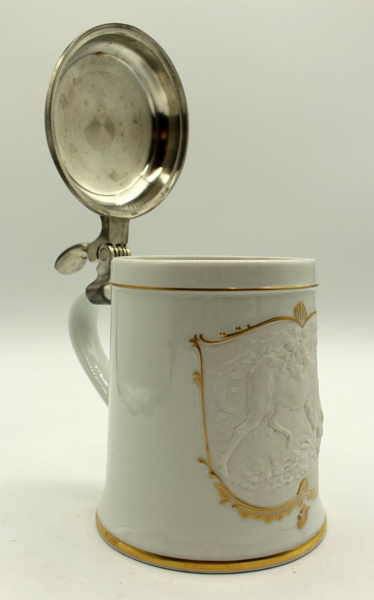 Stag Motif Kaiser Porcelain Stein For Sale at 1stDibs