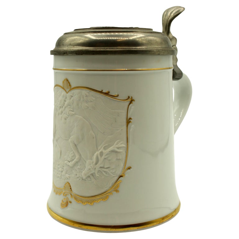 Stag Motif Kaiser Porcelain Stein For Sale at 1stDibs