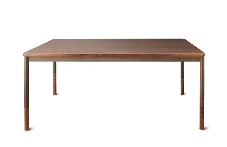 Stagger Up Dining Table, Handcrafted in Walnut with Oiled Bronze ...