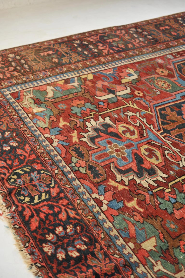 Stained Glass Arts and Crafts Chandelier Medallion Antique Rug , circa ...