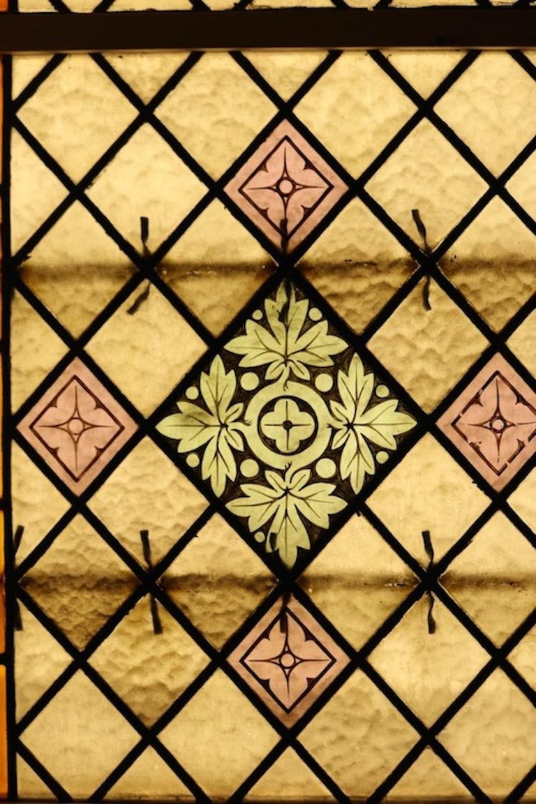 Stained Glass Church Window Piece at 1stDibs