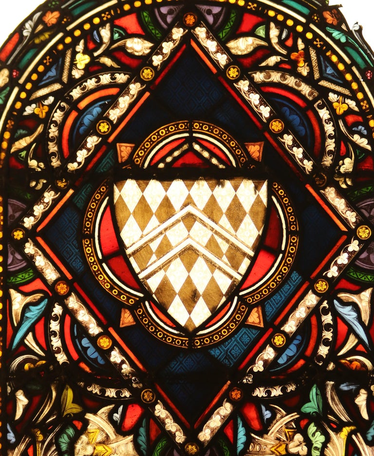 Stained Glass Reclaimed Window For Sale at 1stDibs