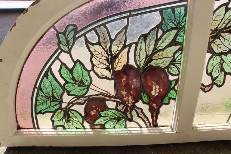 Stained Glass Set with Acid Triple Layers, Gruber For Sale at 1stDibs