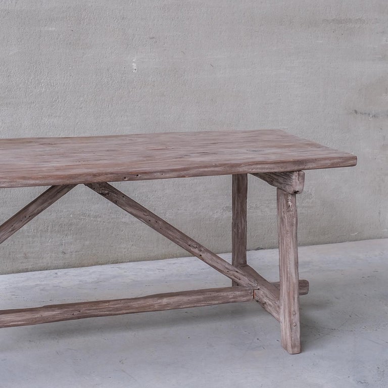 Stained Pine Belgium Desk or Console Table For Sale at 1stDibs