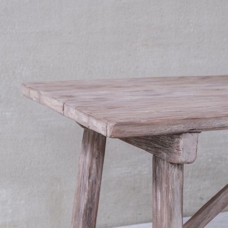 Stained Pine Belgium Desk or Console Table For Sale at 1stDibs