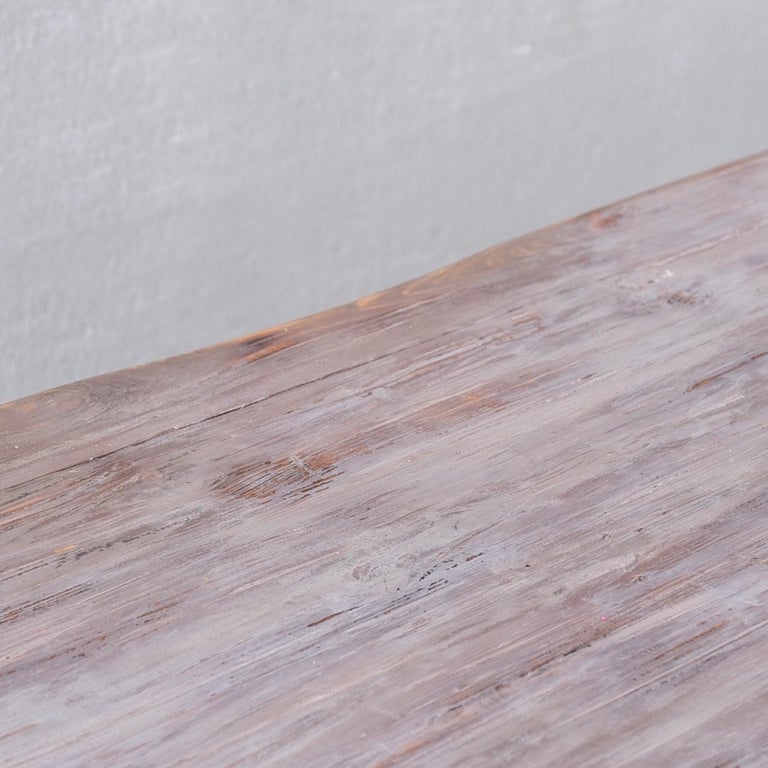 Stained Pine Belgium Desk or Console Table For Sale at 1stDibs
