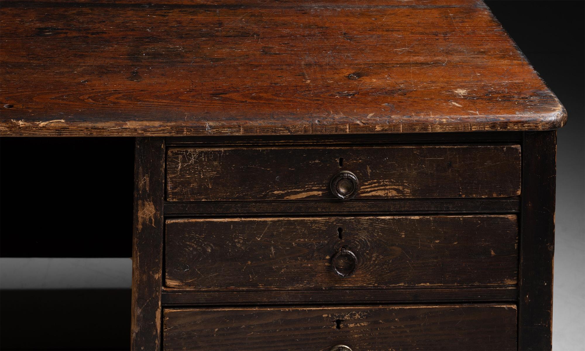 Stained Pine Desk, England, circa 1850 at 1stDibs