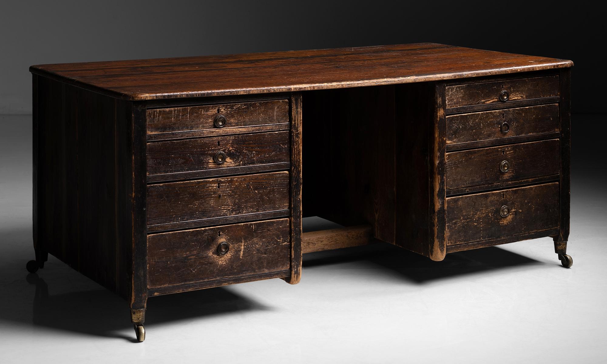 Stained Pine Desk, England, circa 1850 at 1stDibs