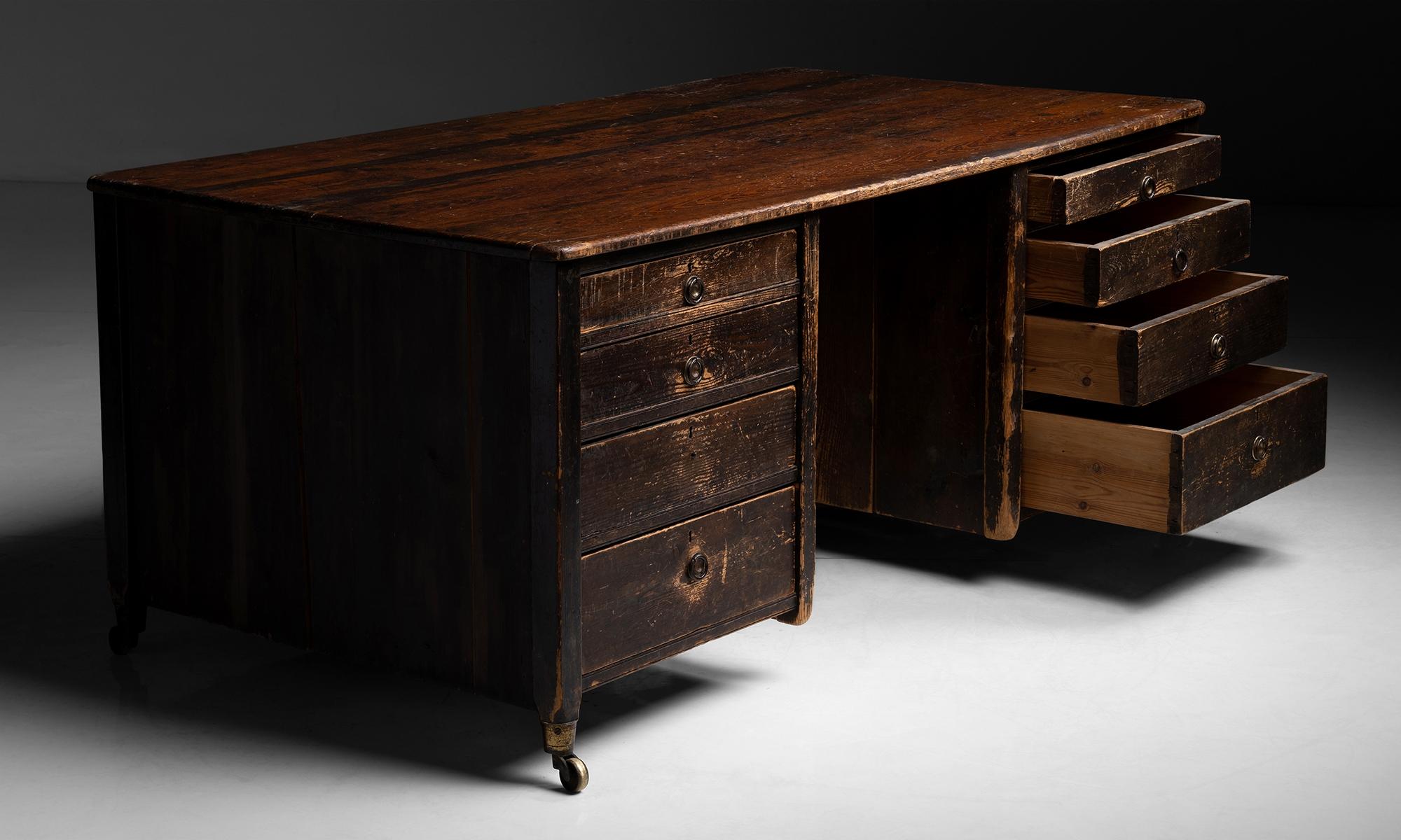Stained Pine Desk, England, circa 1850 at 1stDibs