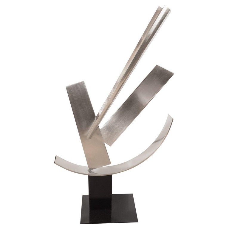 Stainless Steel Abstract Sculpture For Sale at 1stDibs