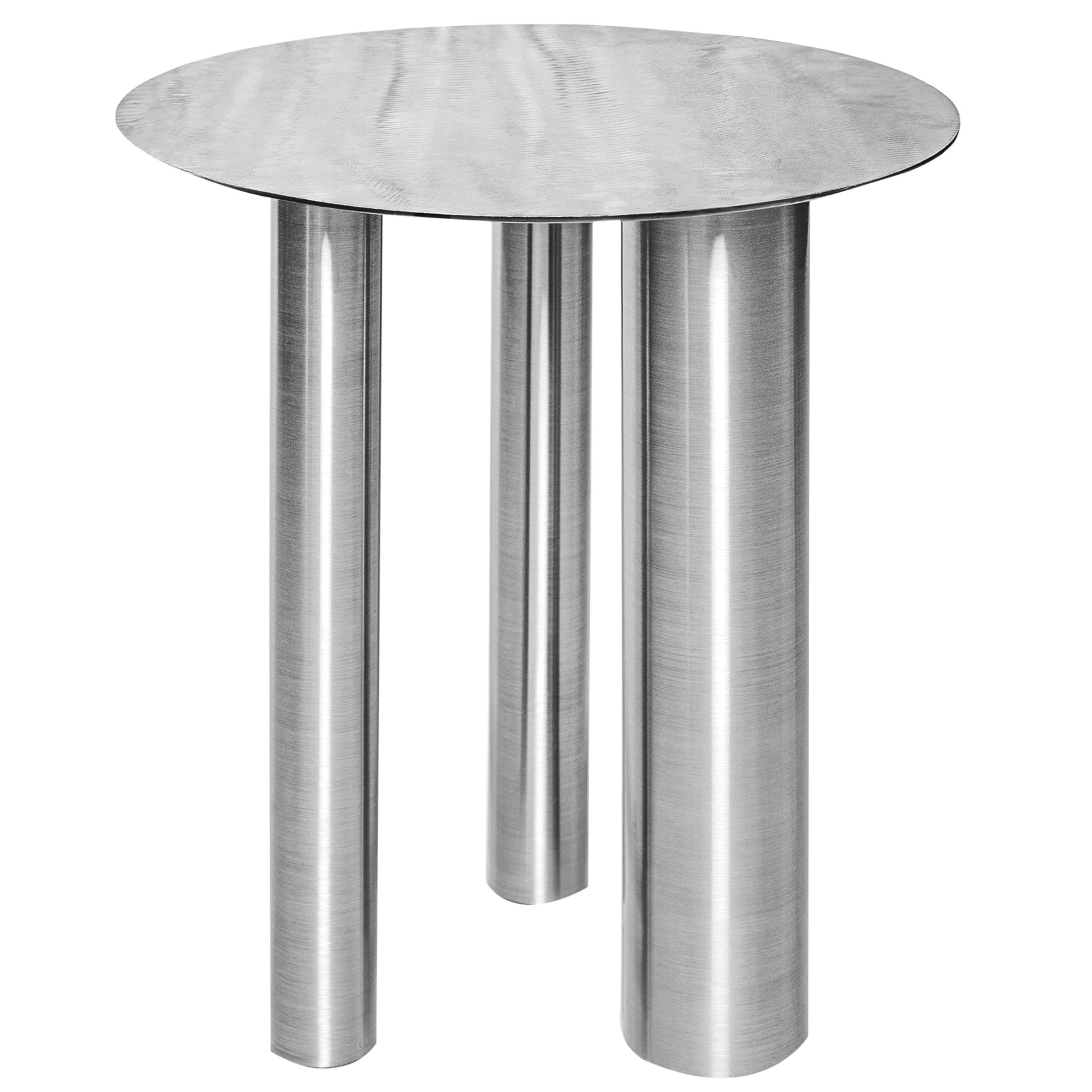 Signed Stainless Steel Coffee Table by Jean Claude Dresse at 1stDibs