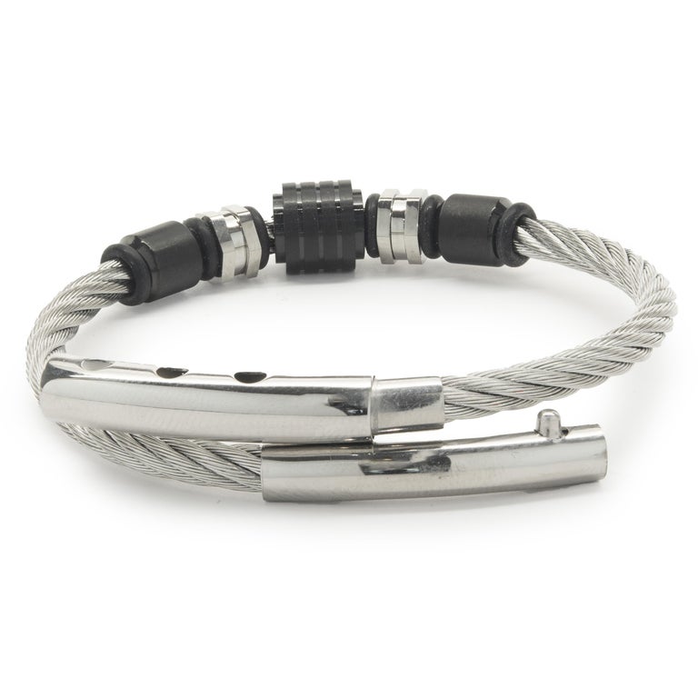 Stainless Steel Cable Wrap Bracelet For Sale at 1stDibs