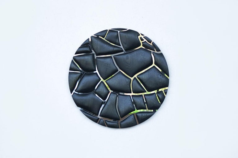 Stainless Steel Clay Disc S3 by Onno Adriaanse For Sale at 1stDibs