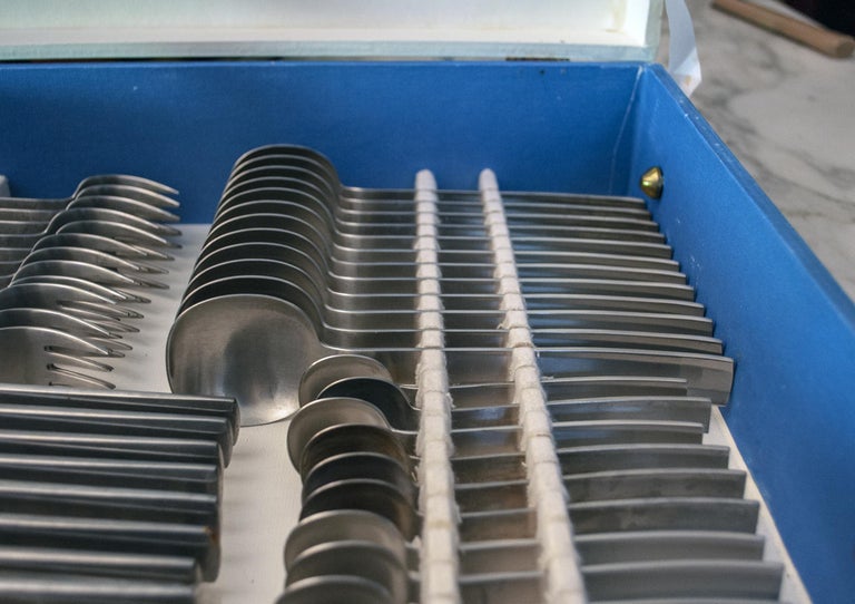 Stainless Steel Cutlery Set by Abert, Italy, 1970s For Sale at 1stDibs