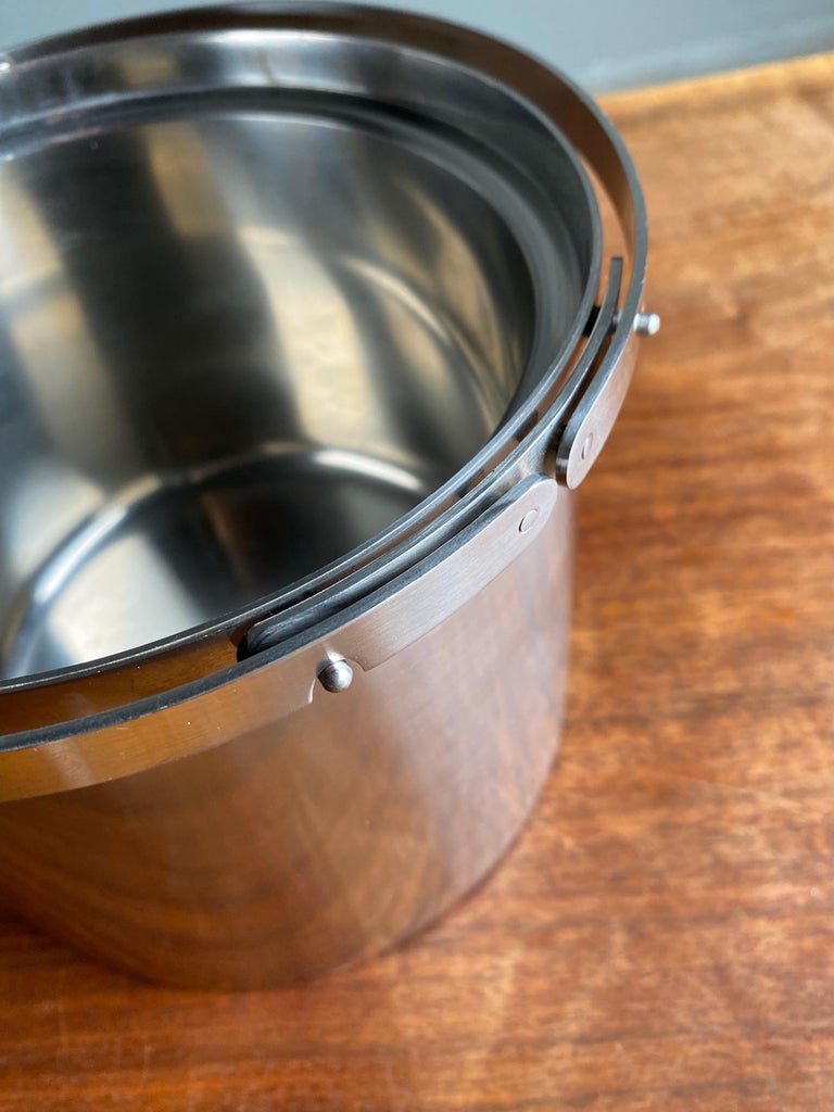 Stainless Steel Ice Bucket by Arne Jacobsen for Stelton, Denmark 1960s ...