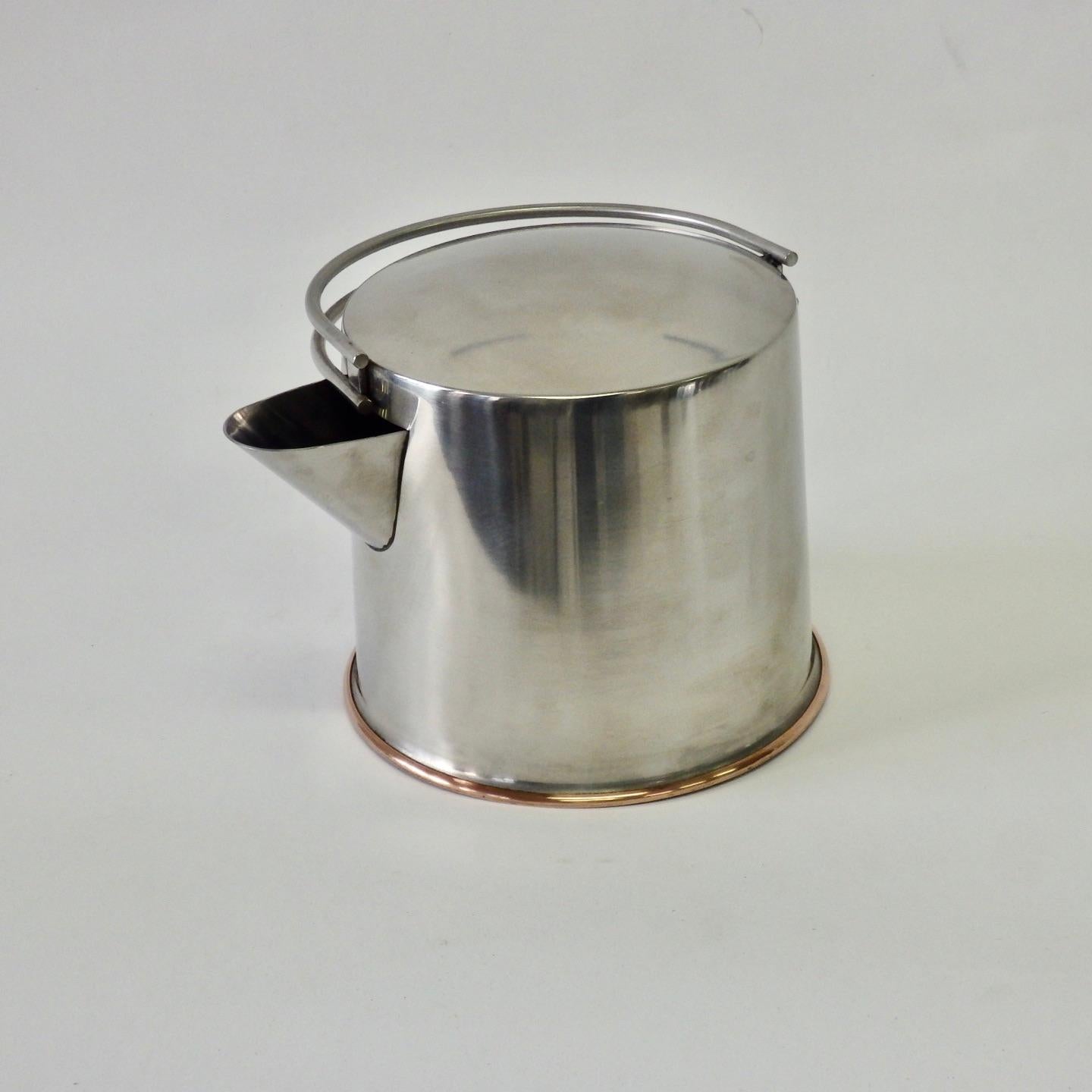 Stainless Steel Modernist Tea Pot Ole Palsby X-Form Design, Denmark For ...