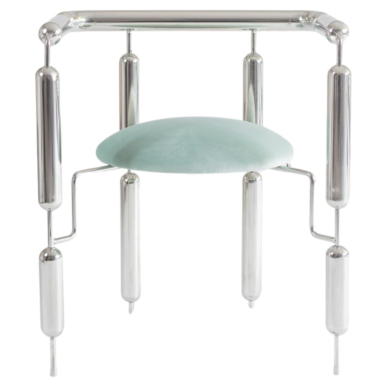 Stainless Steel Poodle Armchair by Metis Design Studio For Sale at 1stDibs