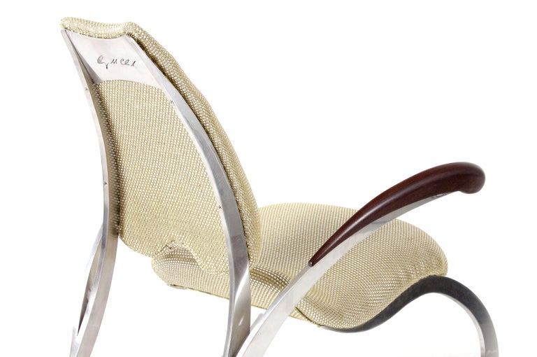 Stainless Steel Rocking Chair with Upholstery Customization For Sale at ...