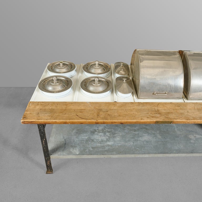 Stainless Steel Steam / Warming Table for Food For Sale at 1stDibs