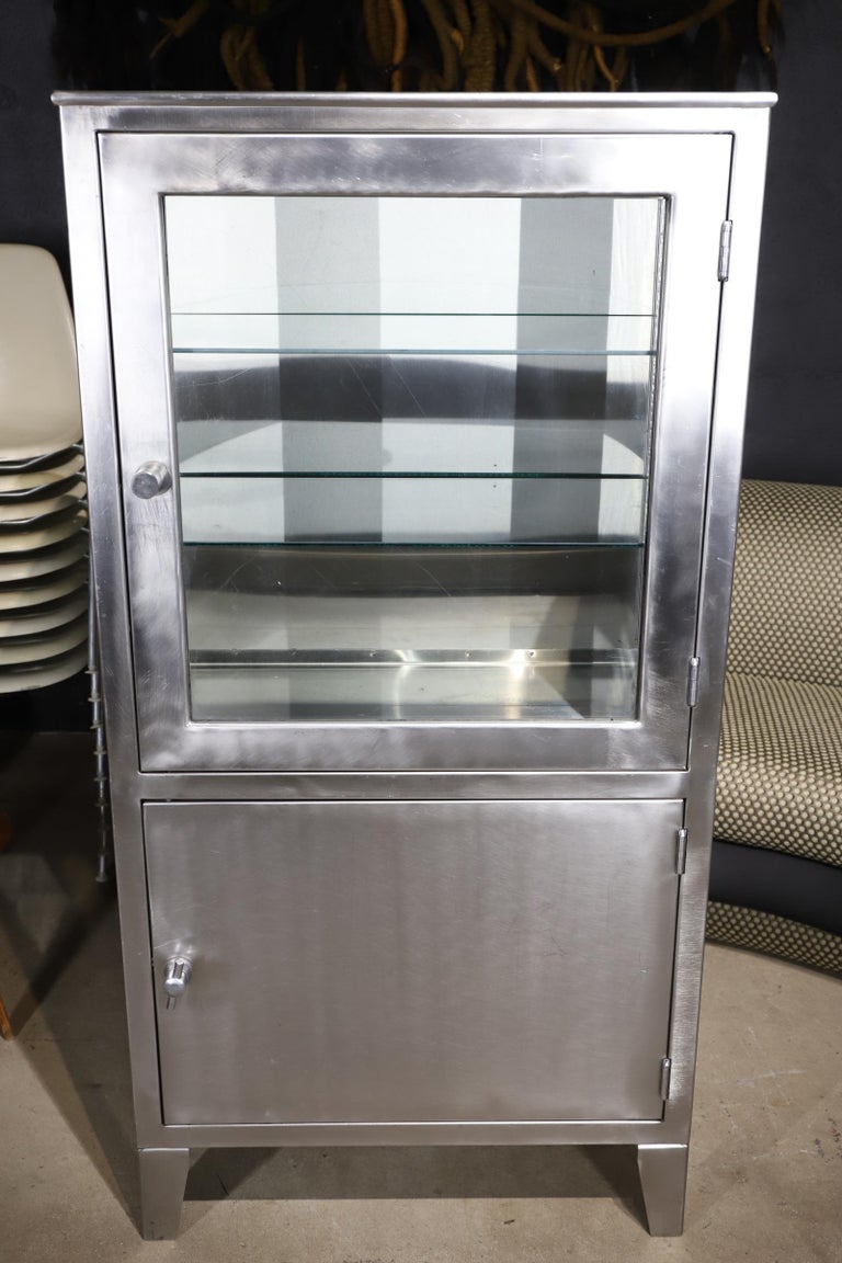 Stainless Steel Storage Cabinet Bar For Sale at 1stDibs