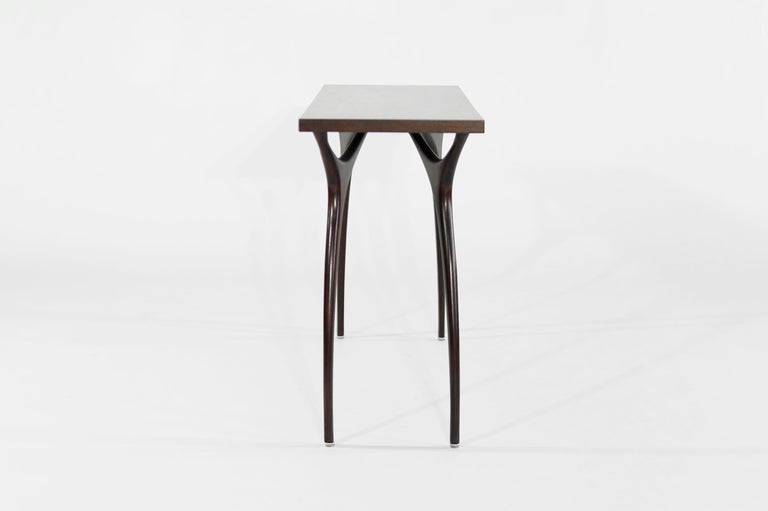 Stamford Modern's Crescent Console Table in Mahogany For Sale at 1stDibs